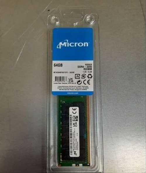 Оперативная память 64GB DDR4-3200 rdimm Micron NEW