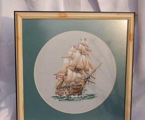 Картина "Корабль Виктория", вышивка крестом