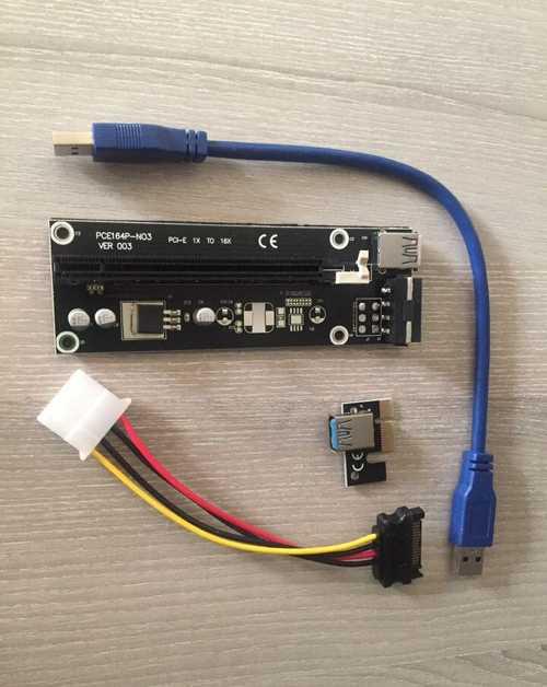 Райзер VER 006 USB 3.0 под 4 pin Molex + SATA