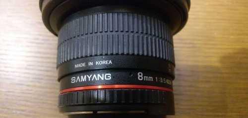 Объектив Samyang 8 мм f/1:3.5 UMC Nikon