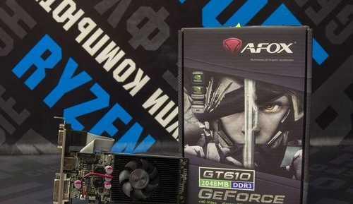 Видеокарта afox GT610 2GB DDR3 (Новая)