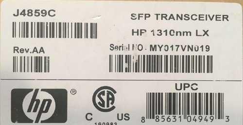 Продам SFP трансивер HP 1310nm LX J4859C Rev.AA