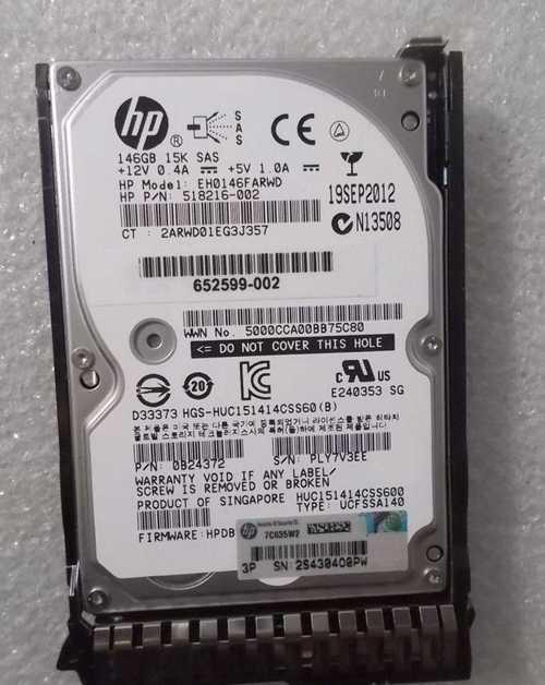 Жесткий диск HP 146Gb SAS EH0146farwd