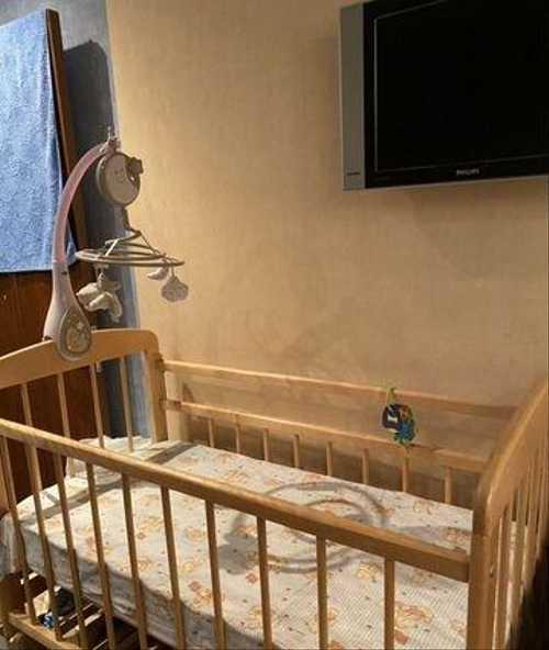 Детская кроватка с матрасом Аскона