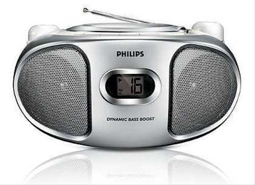 Магнитола с радио FM и CD philips AZ102S/12