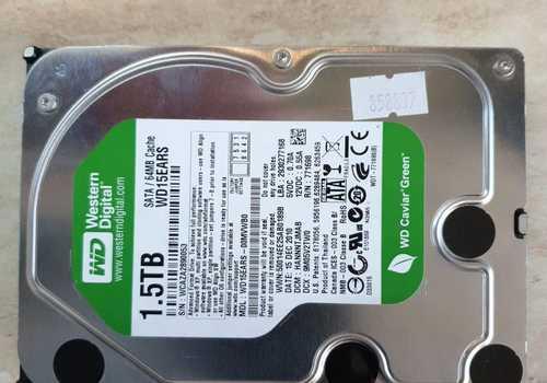 Нерабочий HDD 1,5TB Western Digital WD15ears