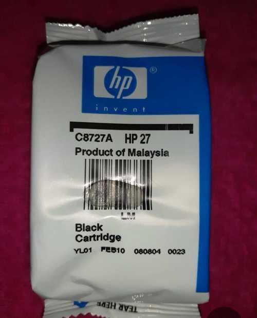 Картридж HP 27(С8727А ),чёрный