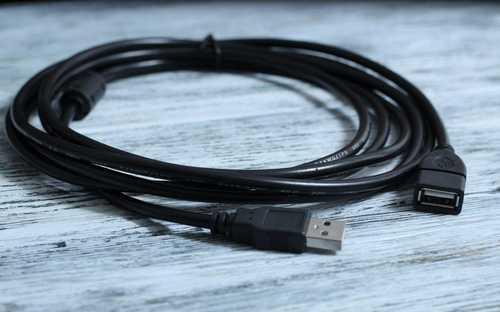 Шнур/Кабель USB-удлинитель 5м voltz