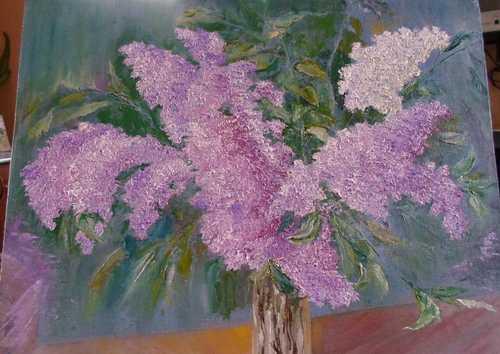 Картина маслом "Сирень" 30*34