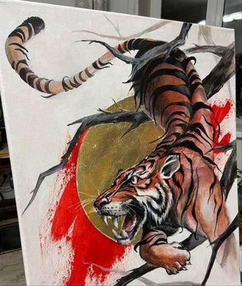 Интерьерная картина "Тигр всемогущий"