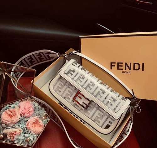 Новая прозрачная женская сумка клатч Fendi