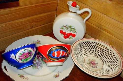 Фарфоровая посуда тарелки винтаж СССР