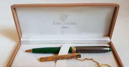 Набор ручка и зажим для галстука Louis Jordan