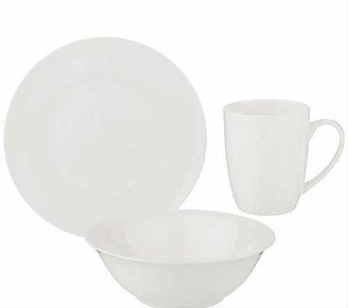 Lefard набор посуды обеденный silk на 4пер.12пр.: 23см/18см/400мл(кор2наб.)