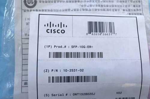Модуль Cisco SFP-10G-ER новый в наличии