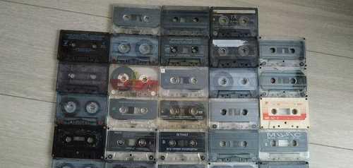 Аудио кассеты 28 штук