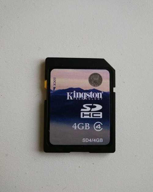Карта памяти Kingston micro sdhc 4Gb класс 4