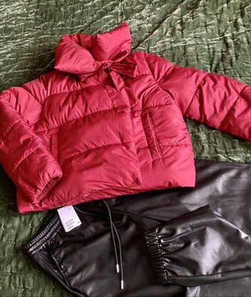 Куртка Trussardi jeans 44 р, брюки джоггеры экокож