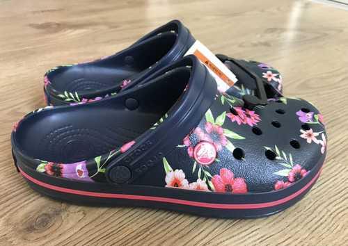 Crocs новые сабо Crocband Floral Tropical 36
