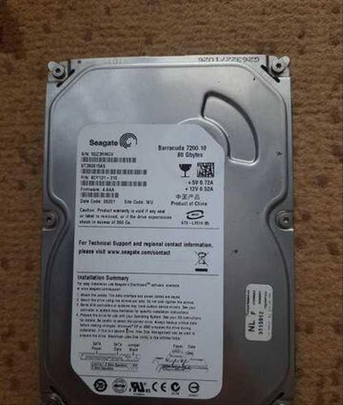 Жесткий диск Seagate 80 Гб