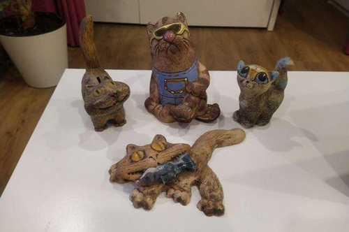 Коты керамические