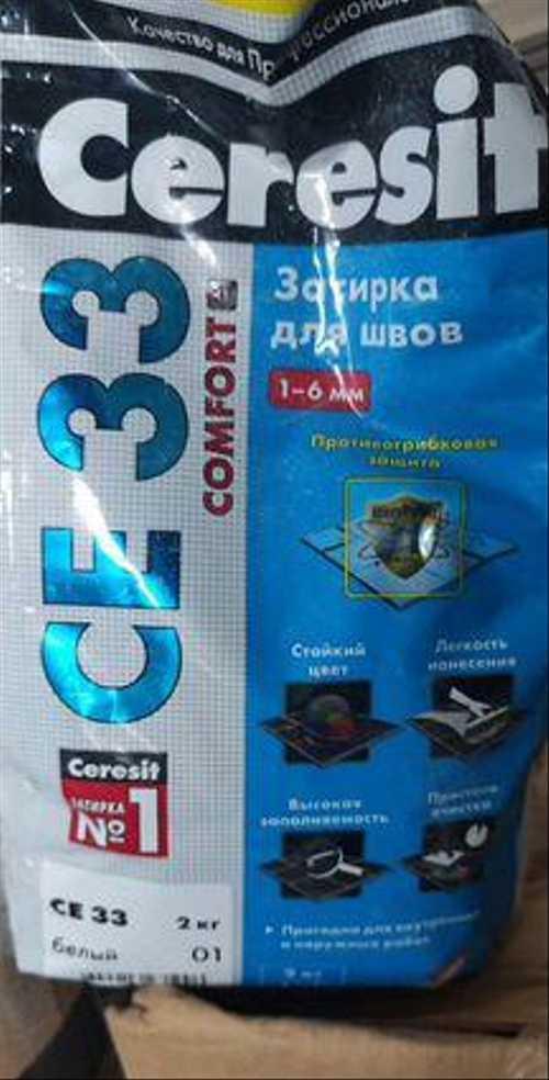 Затирка для швов Ceresit CE33 белая