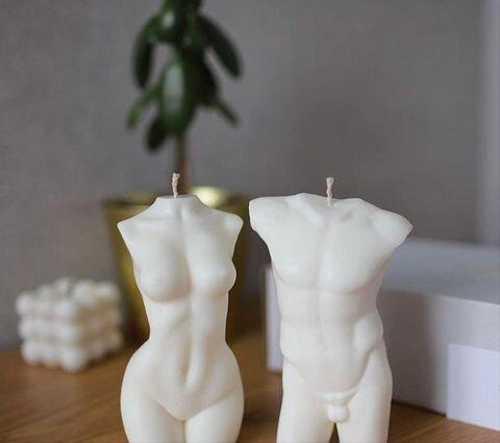 Скульптурные соевые свечи торс