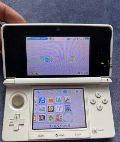 Nintendo 3ds old белая японка плюс картридж