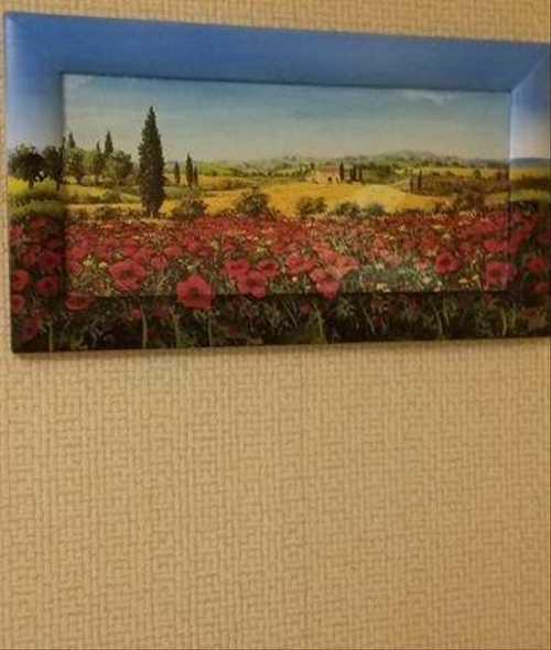 Картина/постер/декобокс « Маковое поле в Тоскане»