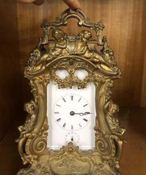 Часы антикварные каретные " Гулливеры", Франция 19