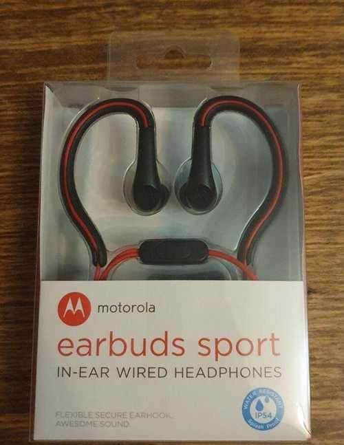 Наушники с микрофоном Motorola Earbuds Sport