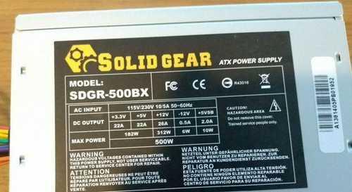 Блок питания solid gear 500w