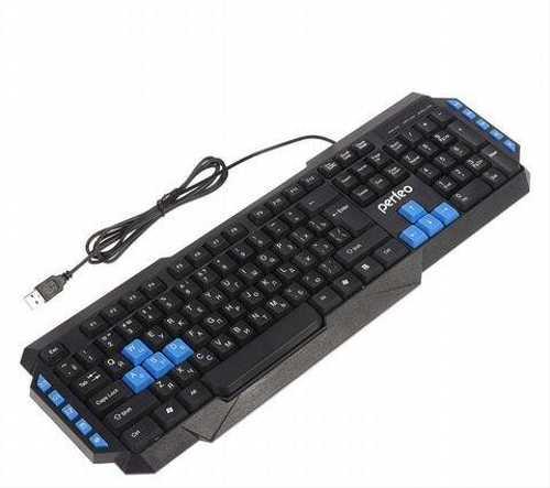 Клавиатура Perfeo robotic PF-5193, игровая, проводная, мембранная, USB, черная