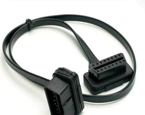 Удлинитель OBD2 плоский, угловой