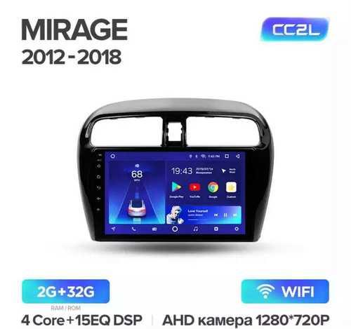 Магнитола Teyes Mitsubishi Mirage 6 на Android 8.1