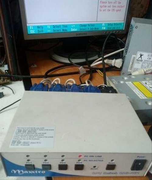 Коммутатор VGA 4 канaла maxxtro gas-43 аналог KVM