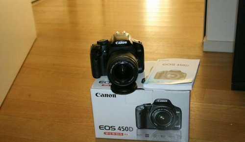 Canon 450D в коробке, пробег 22000 кадров в идеале