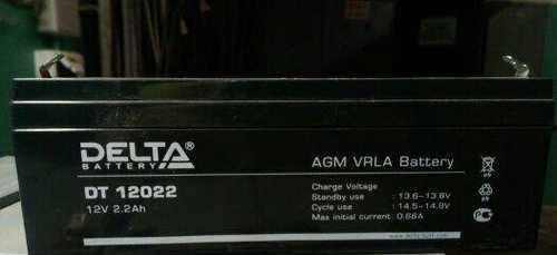 Аккумулятор Delta DT120222. 12v2,2Ah