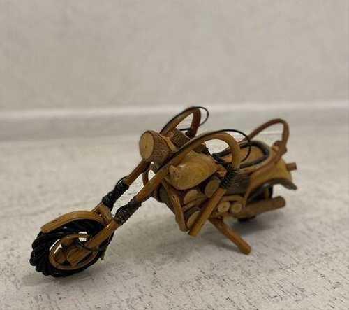 Сувенир мотоцикл деревянный