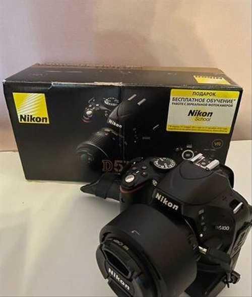 Зеркальный фотоаппарат nikon d5100 с дополнительны