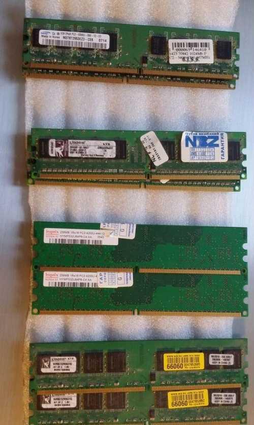 Оперативная память DDR2 Hynix, SAMSUNG, Kingston