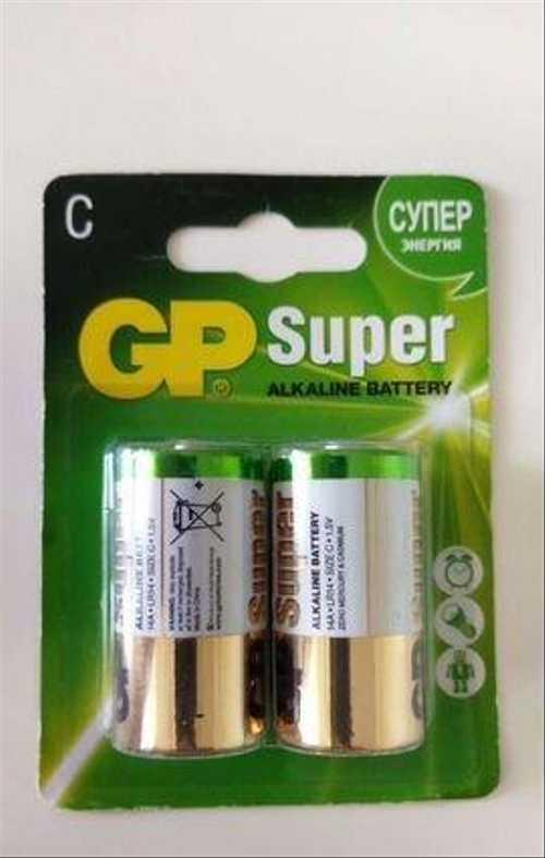 Батарейки GP тип C LR14 новые 4 штуки