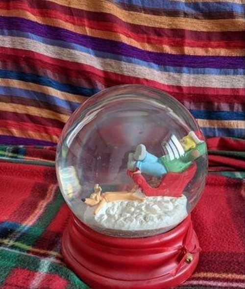Стеклянный снежный шар с Гомером Симпсоном