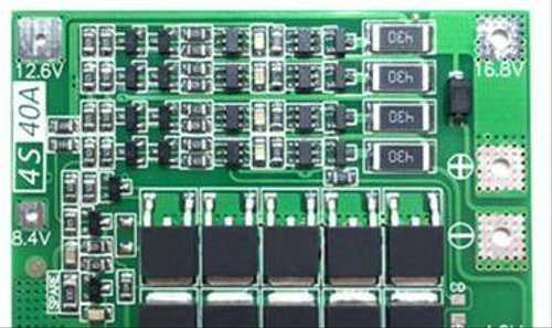 BMS модуль 4S (16.8V) 40A li-ion