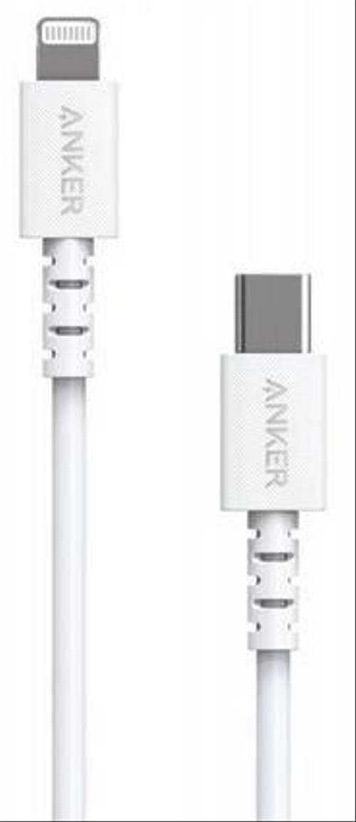 Кабель Anker Powerline USB-C/Lightning V3 0.9м Бел