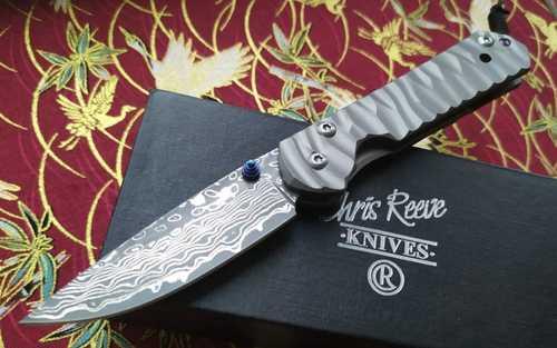 Складной нож Chris Reeve Sebenza titanium Damascus