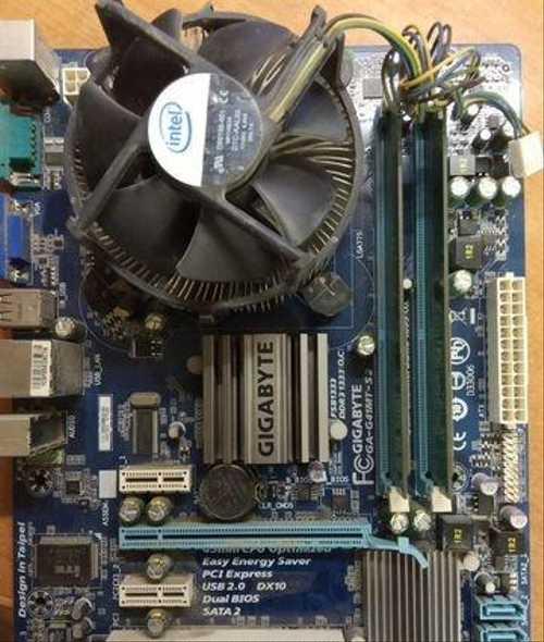 Связка материнка 775+Q9550+2x2Gb DDR3