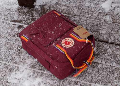 Рюкзак Fjallraven Kanken rainbow Цвет Ox Red