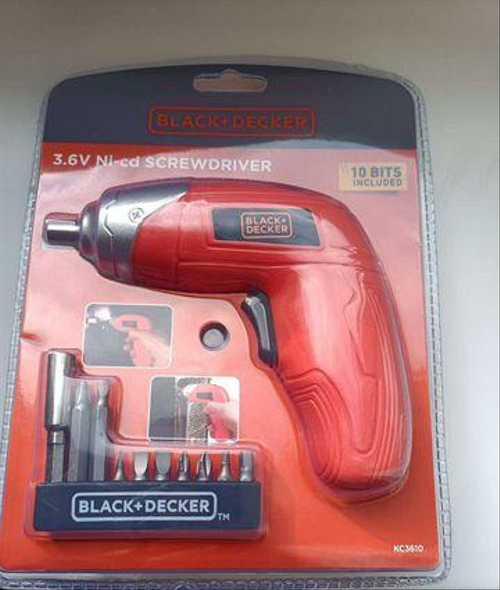 Аккумуляторная отвёртка Black+Decker. Новая