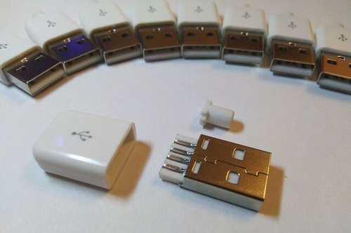Разъем, штекер USB 2.0 под пайку